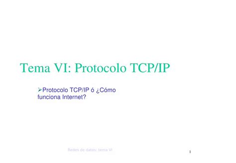 PDF Tema VI Protocolo TCP IP Pagina Personal De Problemas