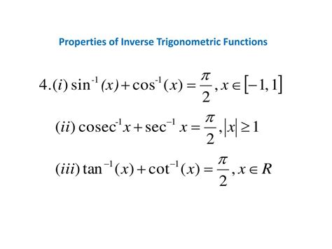 Ppt Inverse Trigonometric Functions Powerpoint Presentation Free