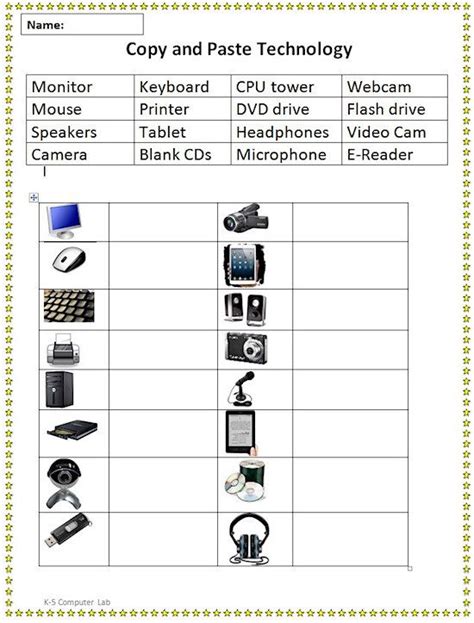 Free Basic Computer Worksheets