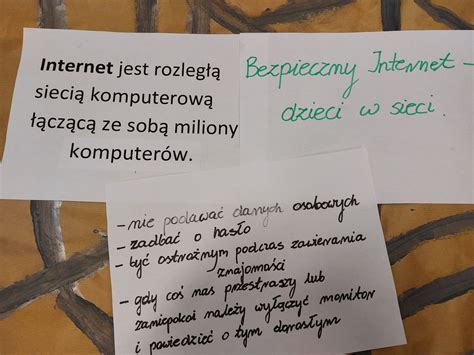 Bezpieczny Internet zajęcia świetlicowe Szkoła Podstawowa im