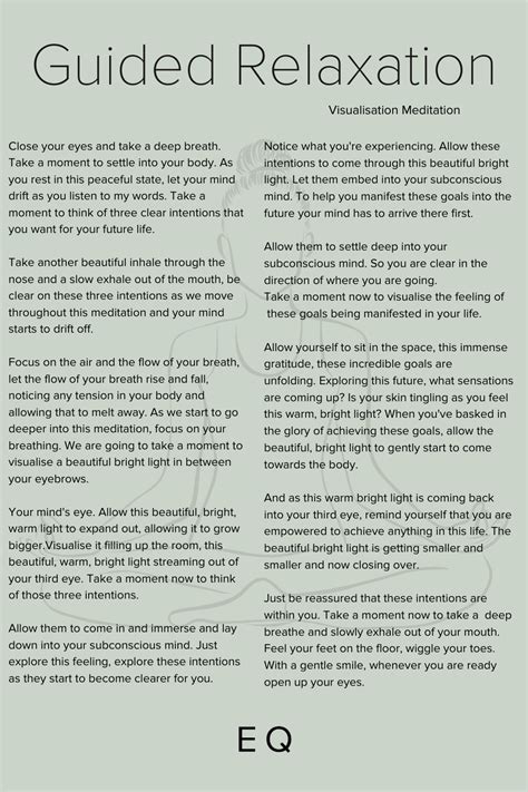 Meditation Scripts Visualization Meditation Yoga Nidra Script