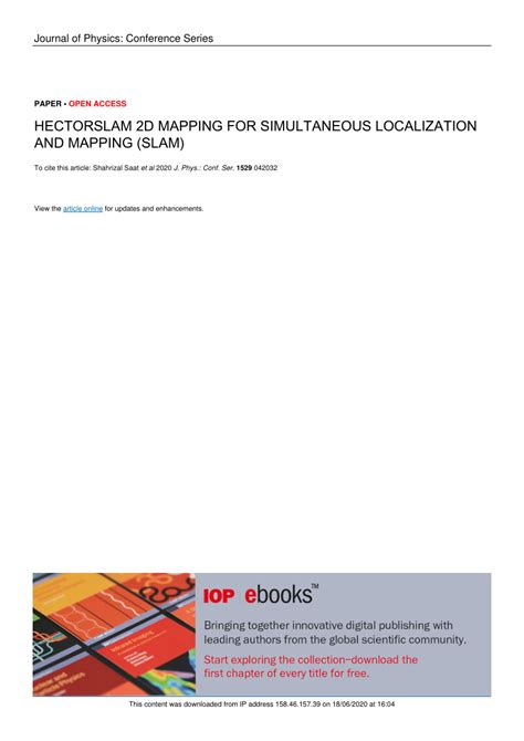 pdf hectorslam 2d mapping for simultaneous localization and mapping slam