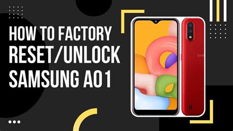 Samsung Galaxy A01 Howto Factory Hard Reset Pattern Unlock