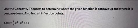 solved use the concavity theorem to determine where the