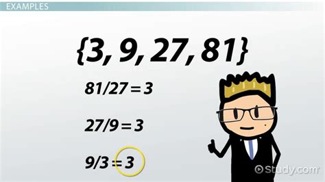finding the common ratio of a geometric sequence video and lesson transcript