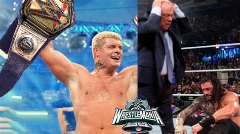 Cody Rhodes Defeats Roman Reigns Wins Undisputed WWE Universal