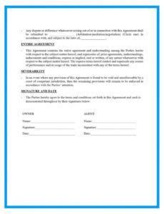 Free Property Management Agreement Form And Template Property