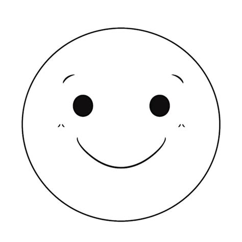 Happy Face Smiley Black And White Clipart