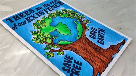 Save Earth Drawing For World Earth Day