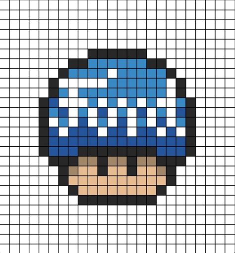 A Pixel Art Template Of A Mario Mushroom Themed As The Veichel Make