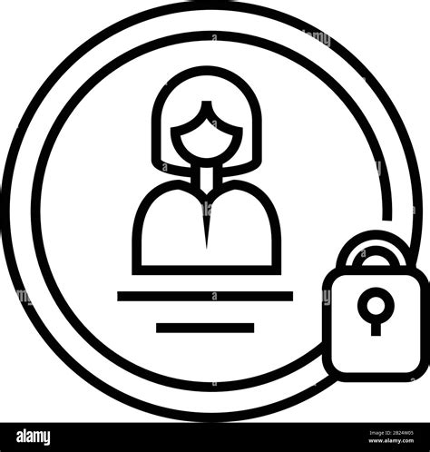 Personal Confidence Line Icon Concept Sign Outline Vector