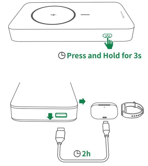UGREEN PB206 10000mAh Magnetic Wireless Power Bank User Manual