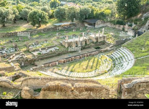 Ancient Roman Theatre In Sessa Aurunca Italy Stock Photo Alamy