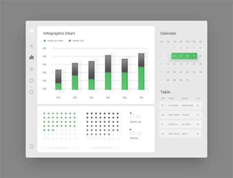 Ui Dashboard Ux App Kit With Finance Graphs Pie Vector Image