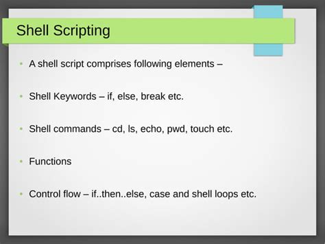 introduction to shell script