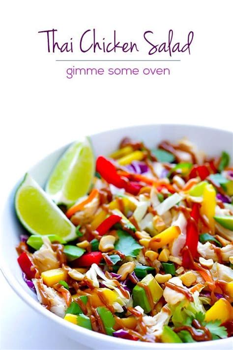Rainbow Thai Chicken Salad Gimme Some Oven Recipe In