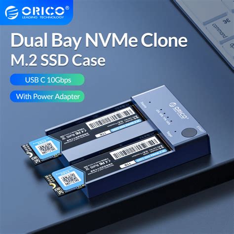 ORICO Dual Bay NVME Docking Station ORICO Tool Free Type C To NVME SSD