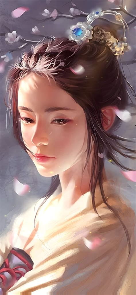 4k 唯美古风桃林武士女神 动漫手机动态壁纸 动漫手机壁纸下载 元气壁纸