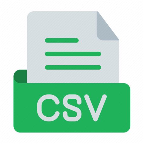 csv extension format document csv file comma separated values file format icon download