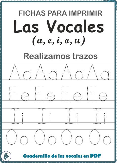 Trazos De Las Vocales Cuadernillo De Trabajo Descargar PDF