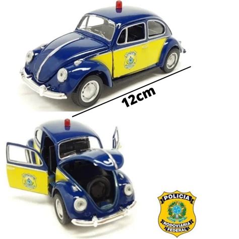 Carrinho de Coleção de Ferro Colecionável Fusca Fusquinha Policia