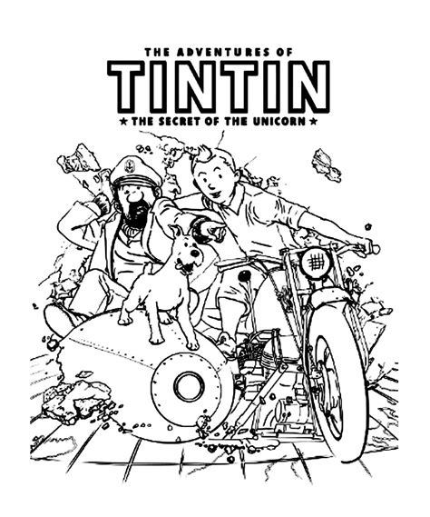 Coloriage Tintin A Imprimer Gratuit