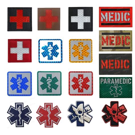 Ir Red Cross Paramedic Emt Ems Army Combat Medic First Aid Patches