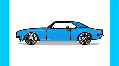 How To Draw A CHEVROLET CAMARO SS 1969 Easy Drawing Chevy Ss Camaro