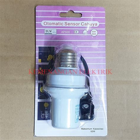 Jual FITTING LAMPU SENSOR CAHAYA OTOMATIS E27 TUV AUTOMATIC UNTUK