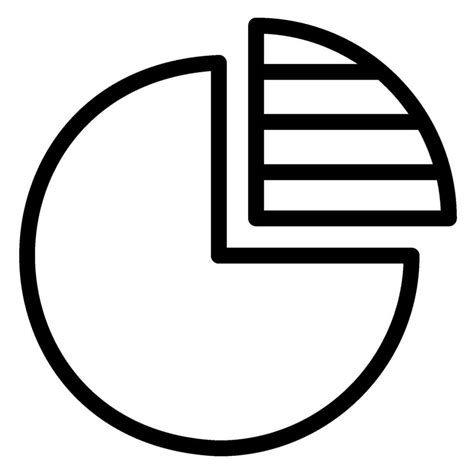 Pie Chart Line Icon Vector Art At Vecteezy