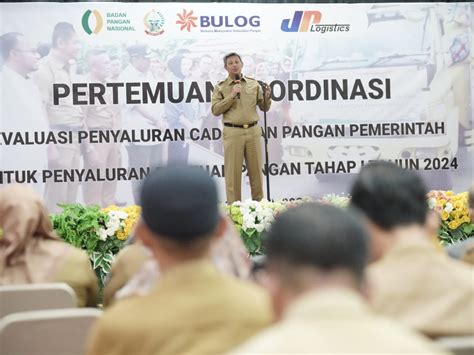 Koordinasi Evaluasi Penyaluran Bantuan Cadangan Pangan Tahap Pertama