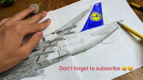 Drawing An Airplane Lufthansa A Airbus Plane Drawing Time