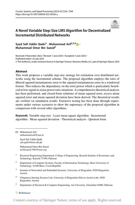a novel variable step size lms algorithm for decentralized incremental distributed networks