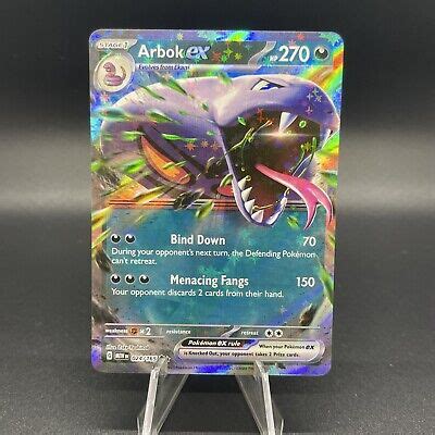 Pokémon TCG Arbok EX Scarlet Violet 151 024 165 Holo Double Rare eBay