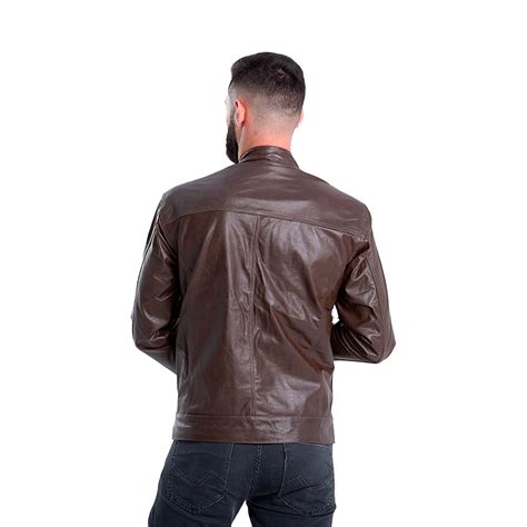 Jaqueta De Couro Sport Marrom Caf Parra Couros Roupas De Couro