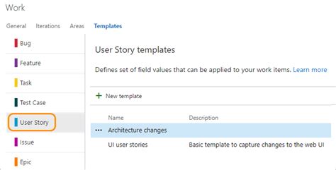 use azure devops work item templates to update work items in azure boards azure boards