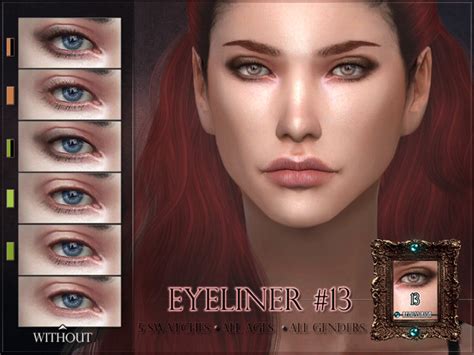 The Sims Resource Eyeliner 13 Subtle Lashes