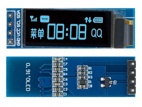 0 91 Inch 128x32 Blue IIC I2C OLED LCD Display Module 3 3v 5v Arduino