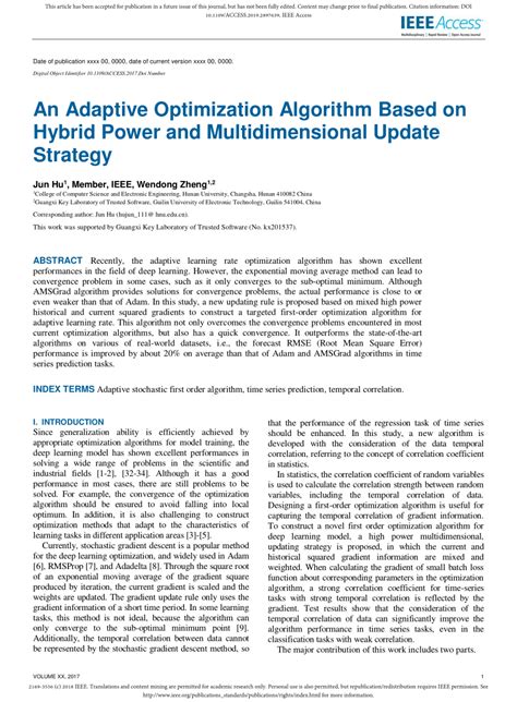 pdf an adaptive optimization algorithm based on hybrid power and multidimensional update strategy