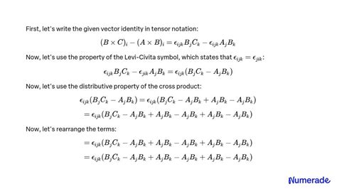 solved text aidtern f37a 155 of 10 name bxc axb c the vector identity a using tensor