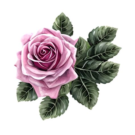 Aquarela Rosa Rosa Elegante PNG Aquarela Rosa Rosa Sonhadora Arte