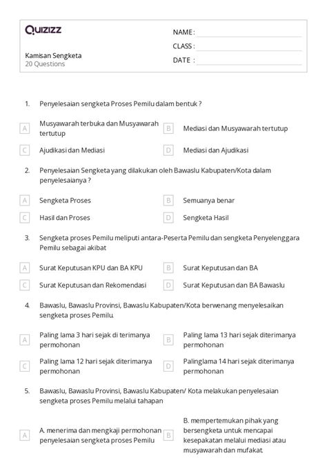 50 Lembar Kerja Formulir Perpotongan Kemiringan Untuk TK Di Quizizz