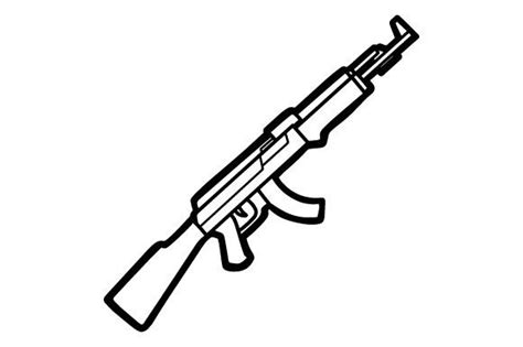 AK 47 SVG Gun Vector AK47 Crossed Rifle SVG Gun Cricut Files Rifle Clip