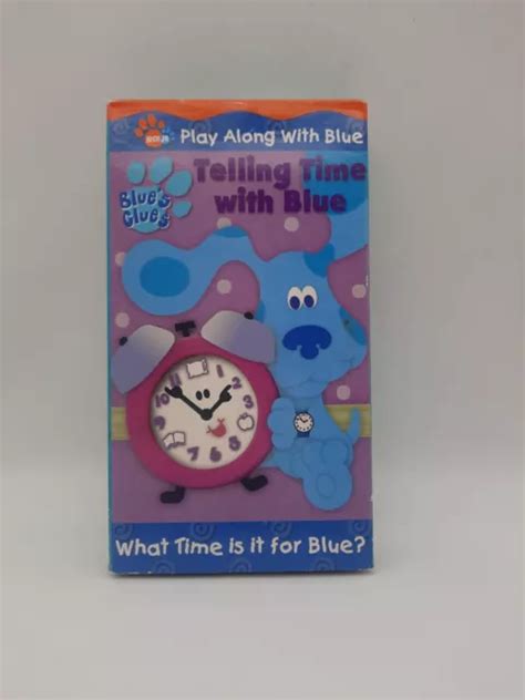 BLUES CLUES Telling Time With Blue VHS 2002 Play Along With Blue Nick