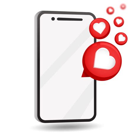Mobile Phone With Love For Social Media 12414995 PNG