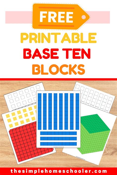 Perfect Printable Base Ten Blocks Up To Thousands The Simple