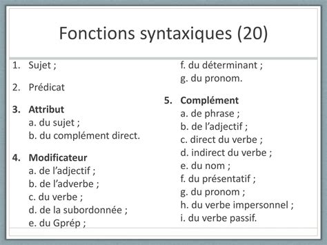 SOLUTION Les Classes De Mots Et Les Fonctions Syntaxiques 1 Studypool