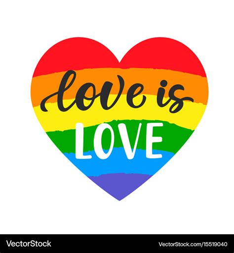 Love Is Love Inspirational Gay Pride Poster Vector Image