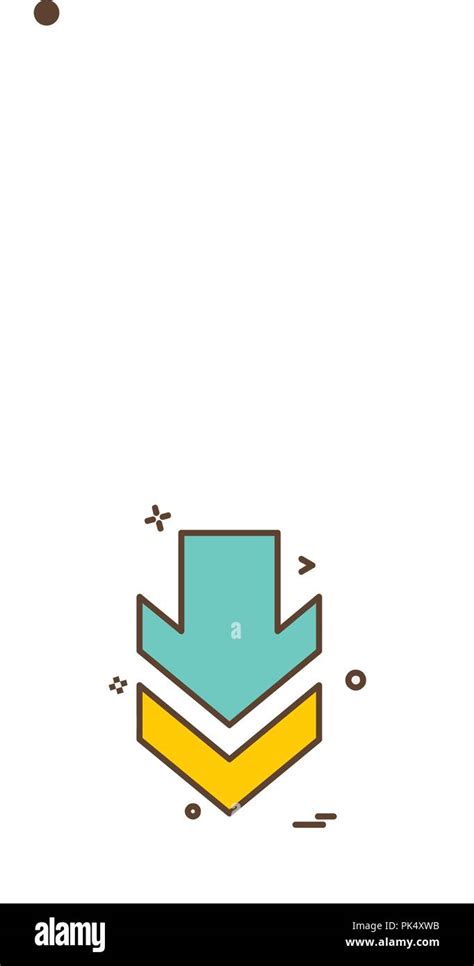 Down Arrow Icon Design Vector Stock Vector Image Art Alamy