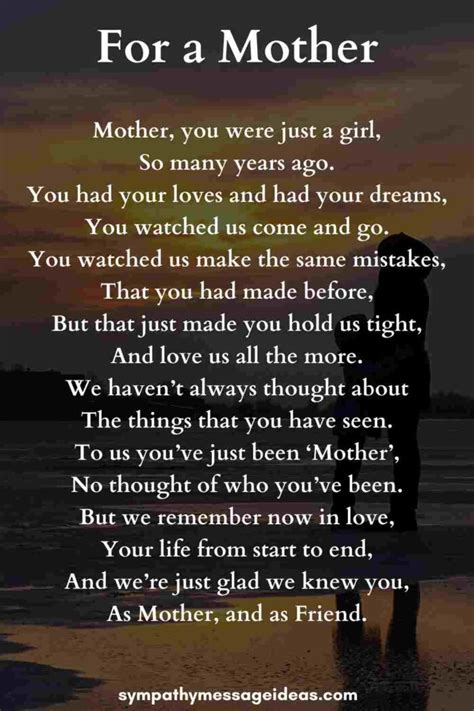 The 43 Most Touching Funeral Poems For Moms Sympathy Message Ideas